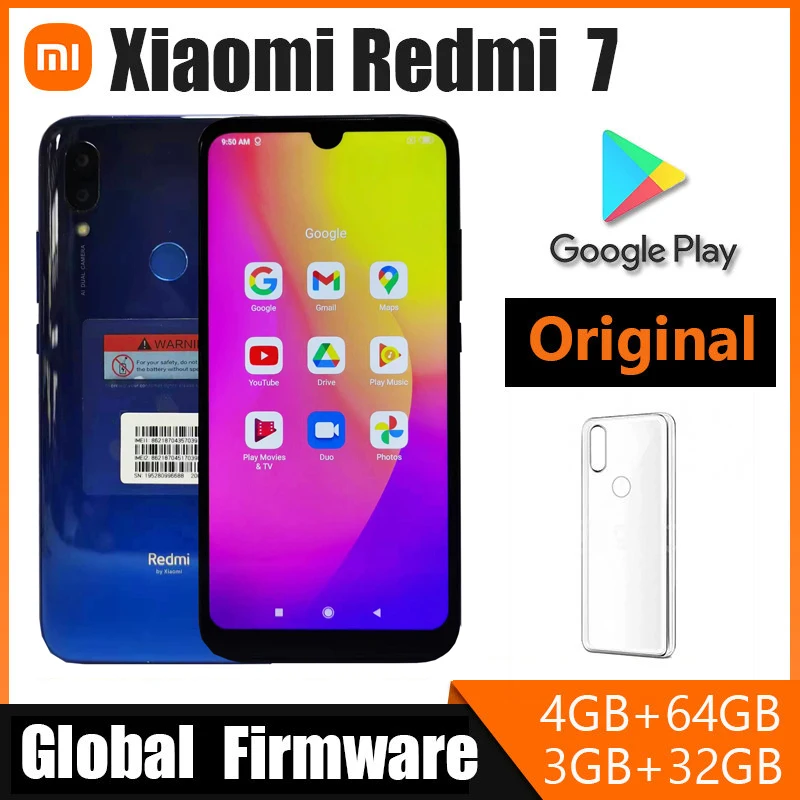 Xiaomi Redmi 7 cellulare con custodia per telefono, Dual SIM Solt ...