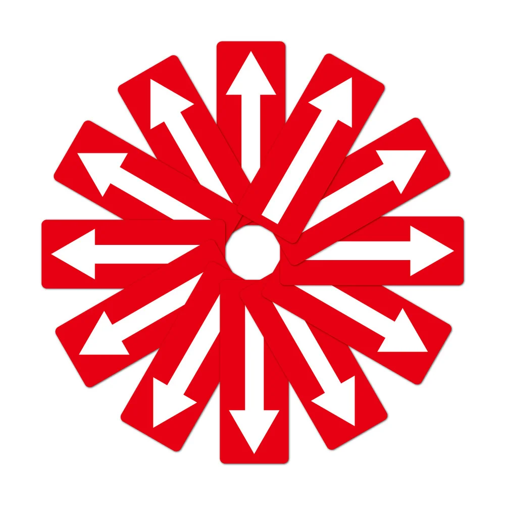 Generic 50pcs Black Red Arrow Arrow Marking Warning Sticker Removable ...