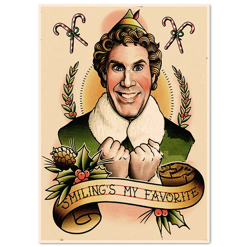 Buddy-o-elfo-natal-Arte-da-tatuagem-fotos-do-filme-de-terror-do-vintage ...