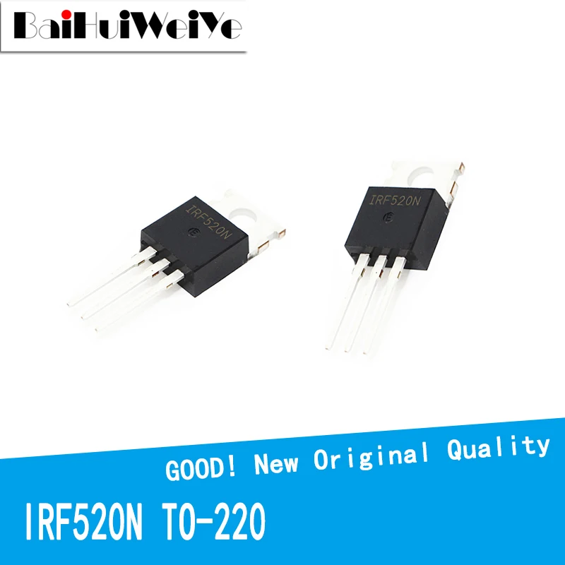 10PCS-LOT-IRF520NPBF-IRF520N-IRF520-520N-100V9-8A-TO-220-TO220 ...