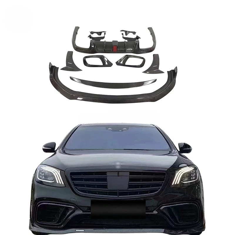 W222-diffusers-for-Mercedes-S-Class-S63-S65-AMG-to-Bra-bus-body-kit ...