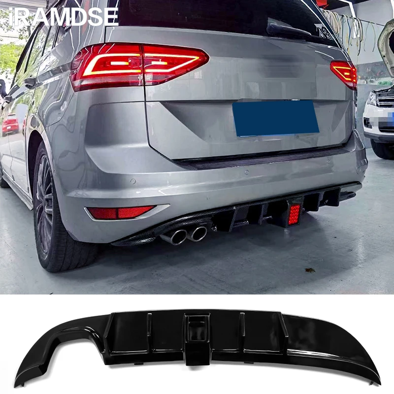 Rear Diffuser for Volkswagen TOURAN 2016-2021 Glossy Black Car Body Kit ...