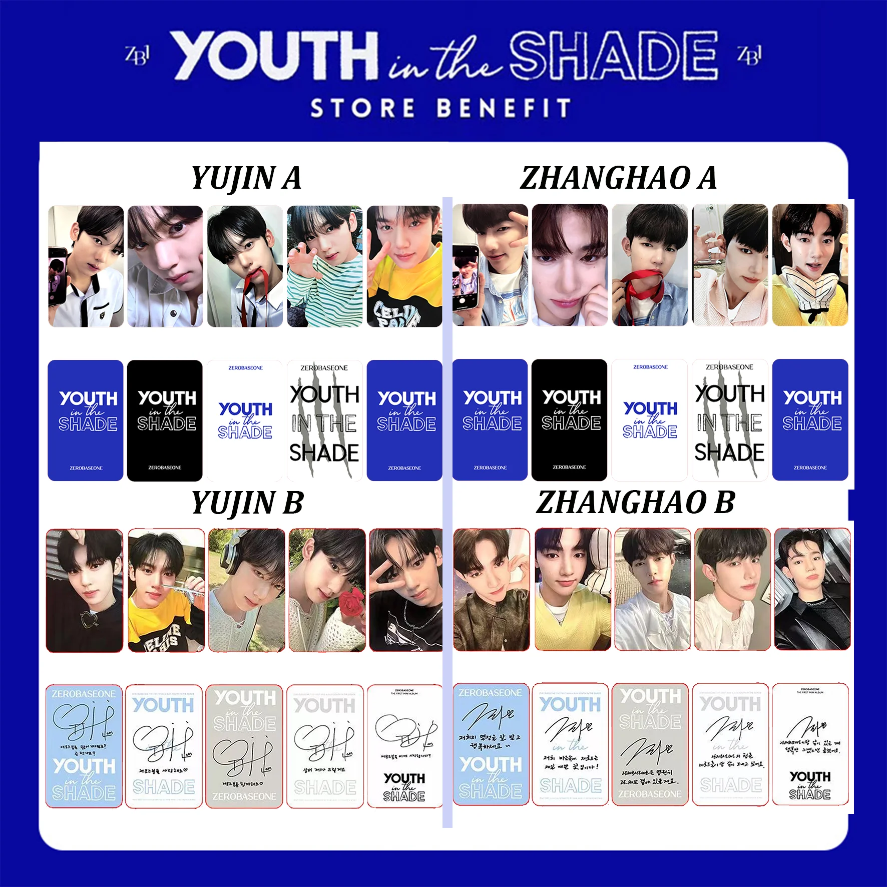 KPOP-ZB1-Album-YOUTH-IN-THE-SHADE-Photocards-ZEROBASEONE-K4-Pre-Sale ...