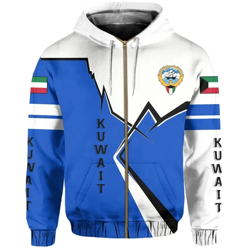 Sudadera con capucha de la bandera de Kuwait con impresión 3D 2024 de ...