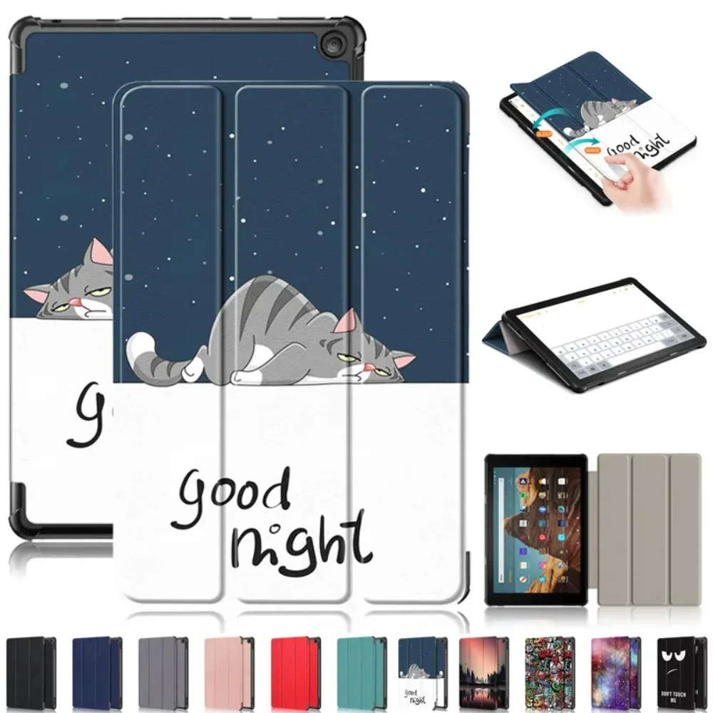 For-Amazon-Fire-HD-10-2023-Tablet-Case-10-1-inch-Cute-Paint-Fold-Stand ...