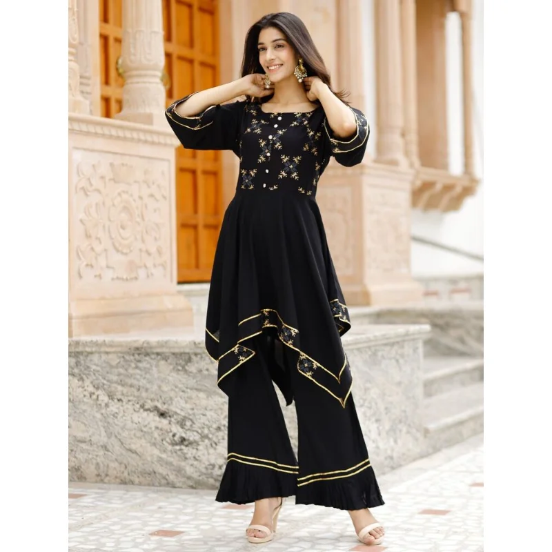 Women Indian Palazo Kurta Set Sharara Kurta Beautiful Salwar Kameez Set