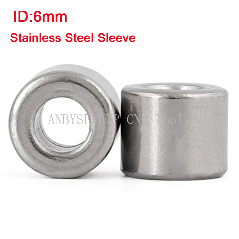 2-10Pcs-Stainless-Steel-Shaft-Bushing-ID-6mm-OD-8-9-10mm-Wear-Resistant ...