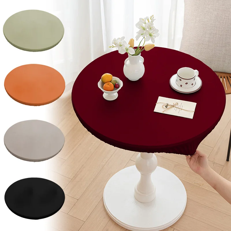 60-120cm-Imitation-Leather-Round-Elastic-Table-Cover-Waterproof ...