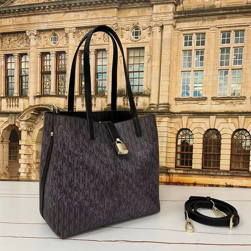 CHCH-Bolsa-de-Ombro-nica-de-Grande-Capacidade-Sacola-de-Couro-Genu-no ...