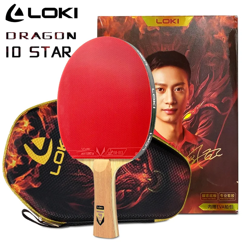 LOKI-DRAGON-10-STAR-Table-Tennis-Racket-Professional-5-Wood-2-ALC-Ping ...