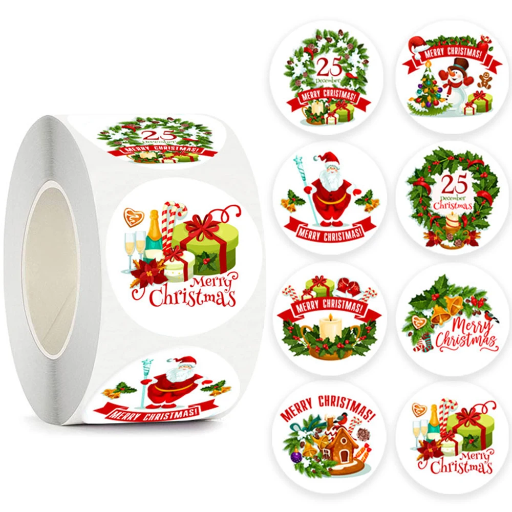 50-500Pcs-New-Christmas-Stickers-Snowman-Christmas-Tree-Santa ...