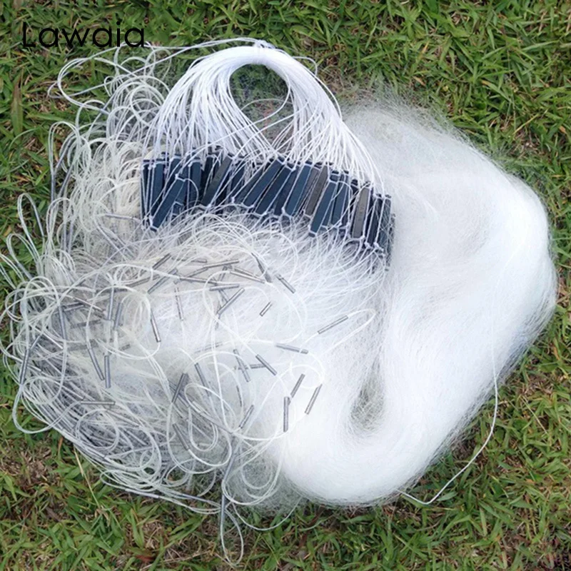 Lawaia-50M-White-Silk-Fishing-Gill-Nets-Monofilament-Fishing-Gear ...