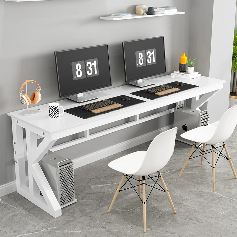 Simple-two-person-computer-desk-bedroom-home-office-strip-table-E ...