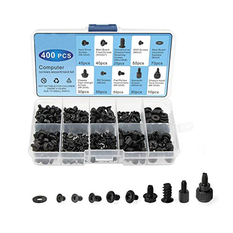 400pcs Pc Computer Kit | Bolt Standoff Set Kit | Computer Screws Case ...