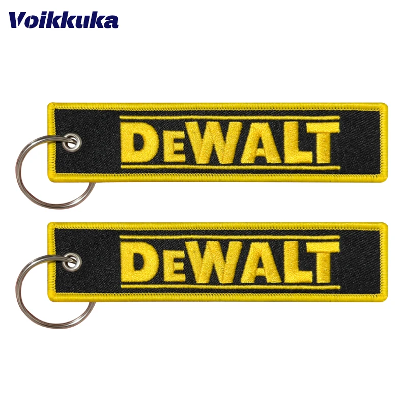 Letras-amarelas-Dewalt-Keychain-para-homens-Tag-dupla-face-Acess-rios ...