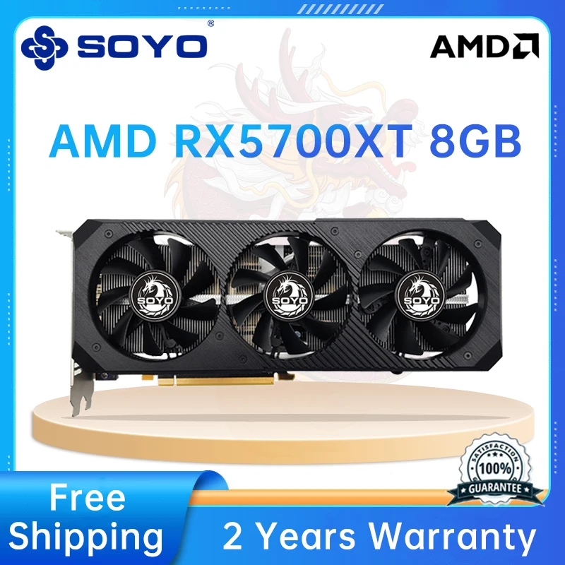 SOYO AMD RX580 5700XT 5500XT 8G graphics card GDDR6 video memory ...