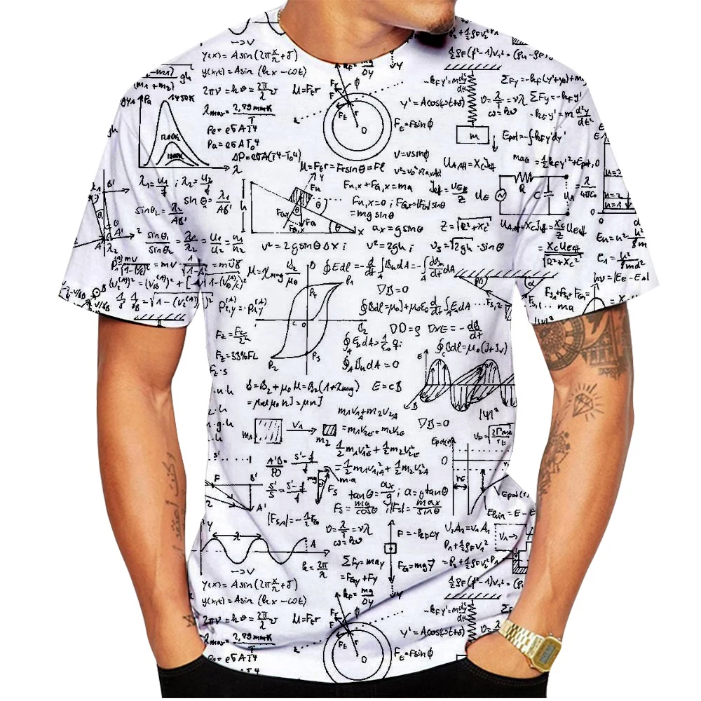 Funny-Mathematical-T-Shirt-Mathematics-Formula-3D-Print-Men-Woman-Short ...