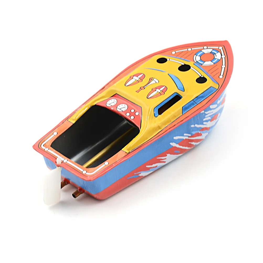 2023 Hot Vintage Retro STEAM BOAT Tin Toys Candles Powered Put Put Ship ...