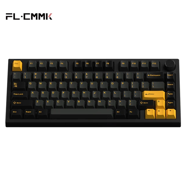 Teclado mecánico FL ESPORTS GP75 de tres modos, controlador de configuración de efectos de ...
