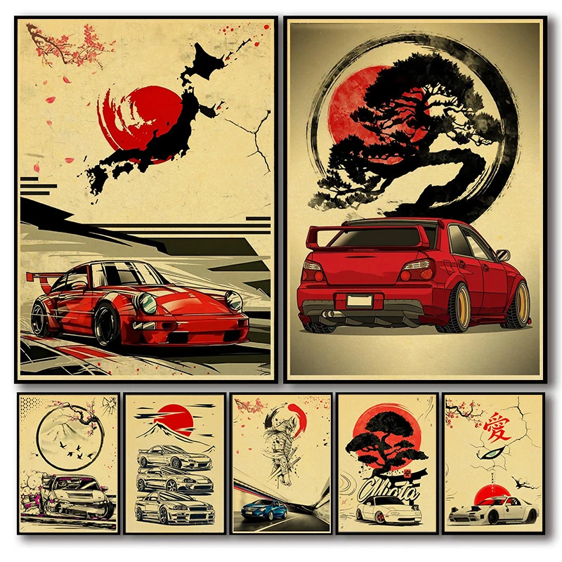JDM Samurai Racing Car Poster – Redefining Home Decor