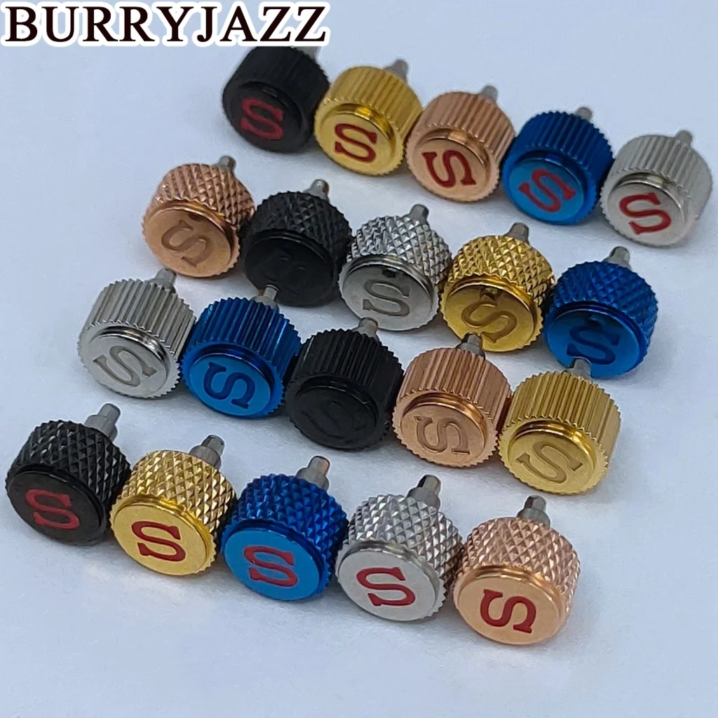 BURRYJAZZ-Silver-Rose-Black-Gold-Blue-Watch-Crowns-Watch-Parts ...