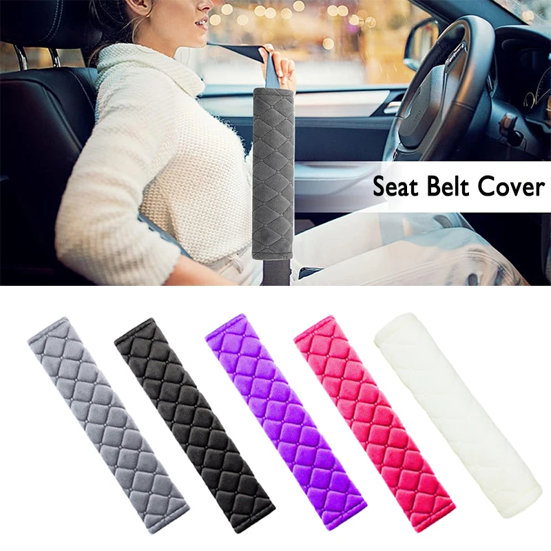 Universal-Car-Seat-Belt-Cover-Adjustable-Plush-Car-Safety-Belt-Cover ...