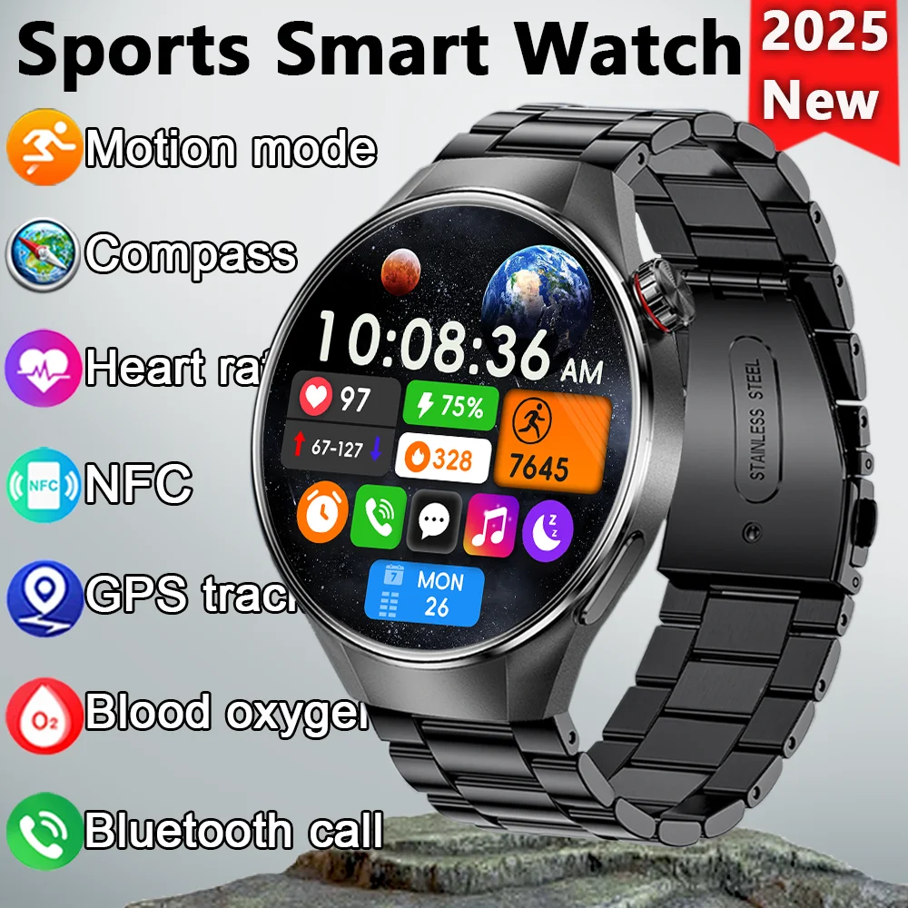 From DAORKOW 1.75'' AMOLED Smartwatch Man Women 466*466 HD Screen Heart ...