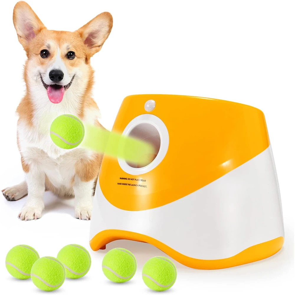 Dog-Launcher-Automatic-Dogs-Chase-Toy-Tennis-Throwing-Pinball-Machine ...