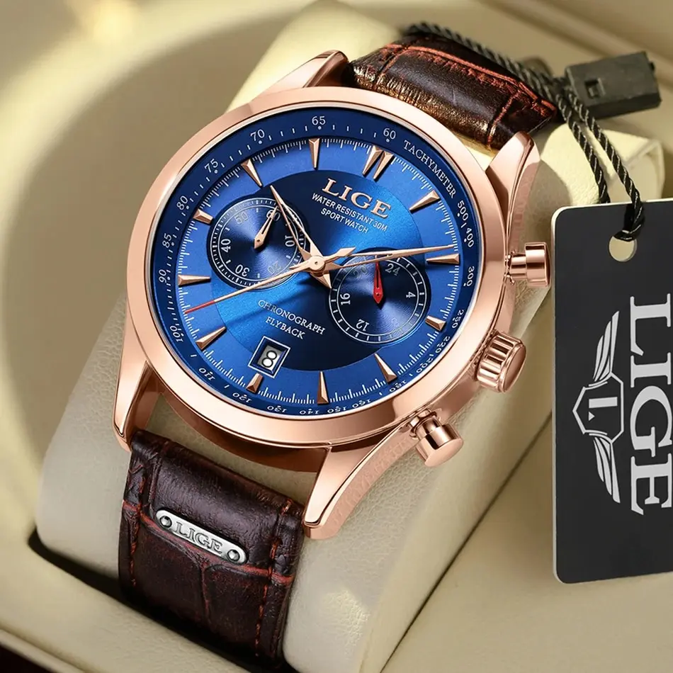 LIGE-Luxury-Brand-Leather-Sport-Watch-Men-New-Chronograph-Wristwatch ...