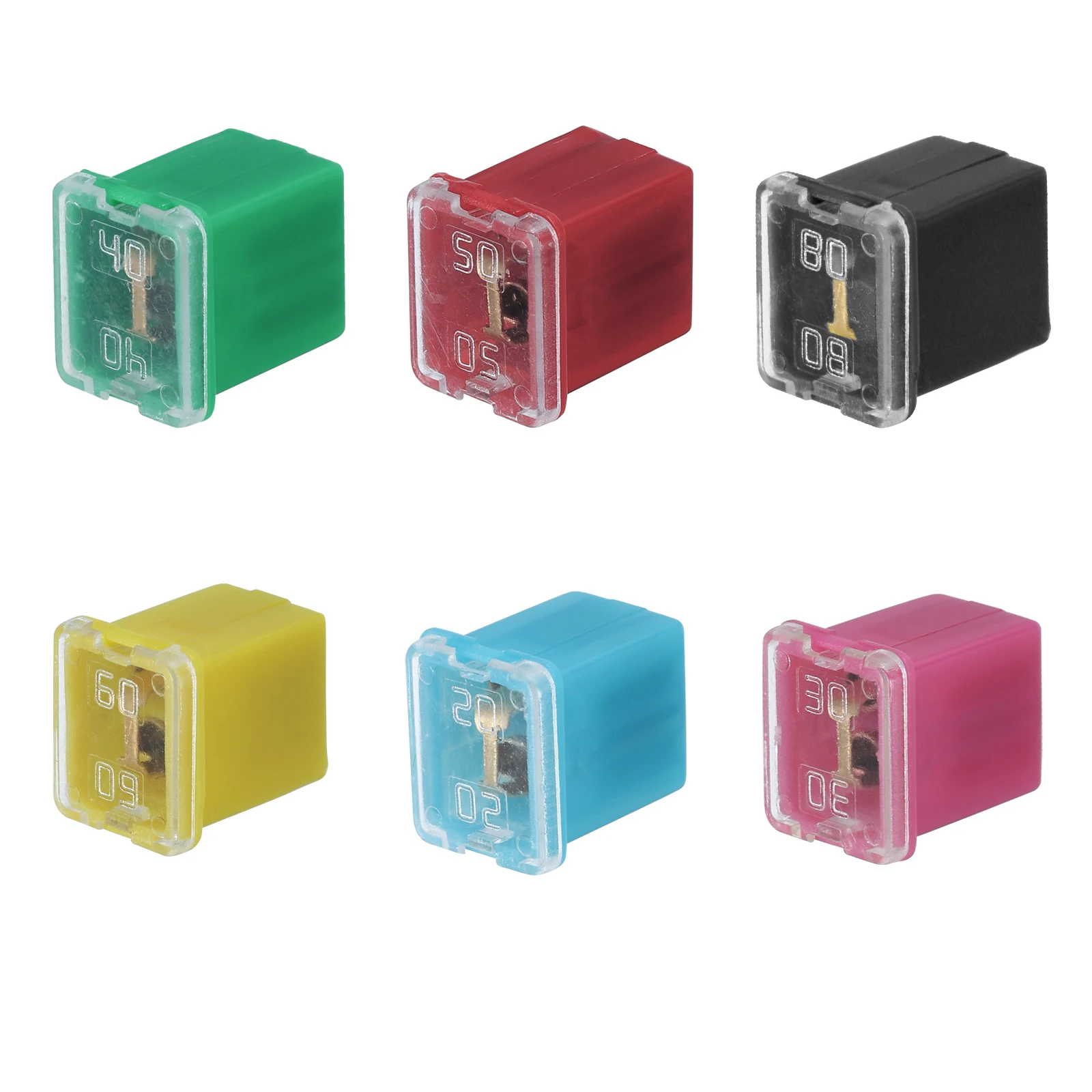 Uxcell-5-10-25Pcs-Automotive-Cartridge-Fuse-48V-20-30-40-50-60-80A ...