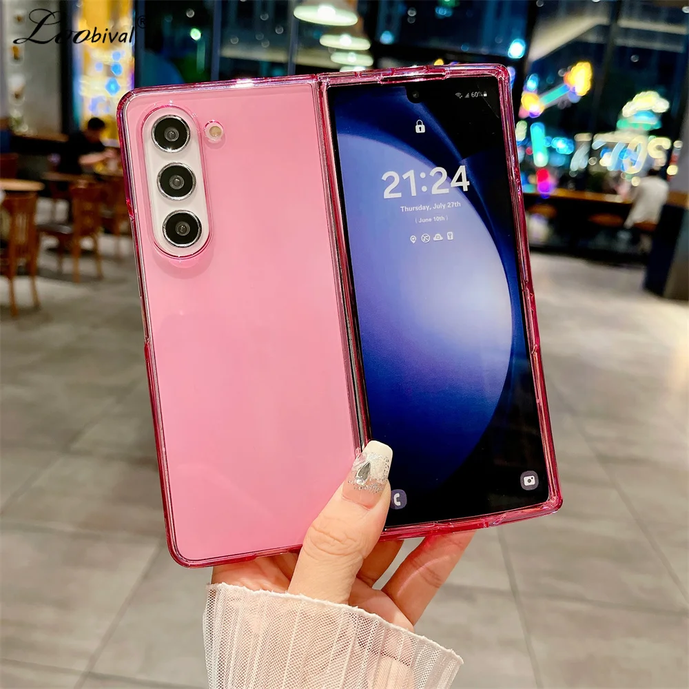 Luxury Transparent Hard Acrylic Case for Samsung Galaxy Z Fold 6 5 4 3 ...