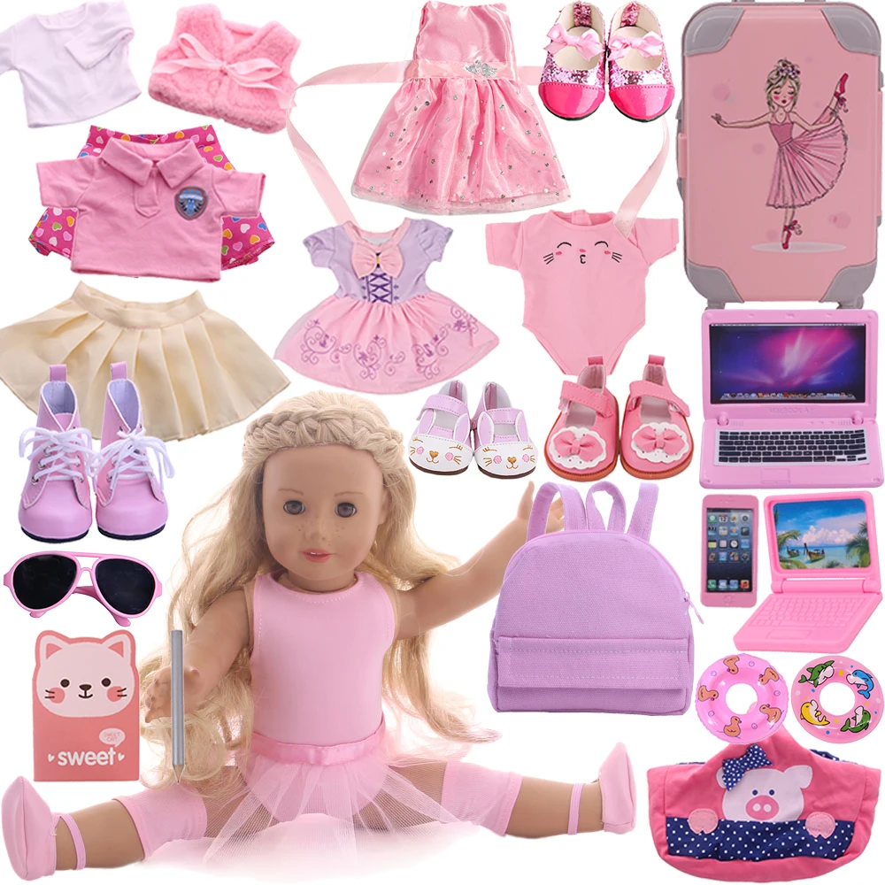 Ropa-de-mu-eca-de-Ballet-rosa-accesorios-para-mu-eca-beb-nacida-de-43Cm ...
