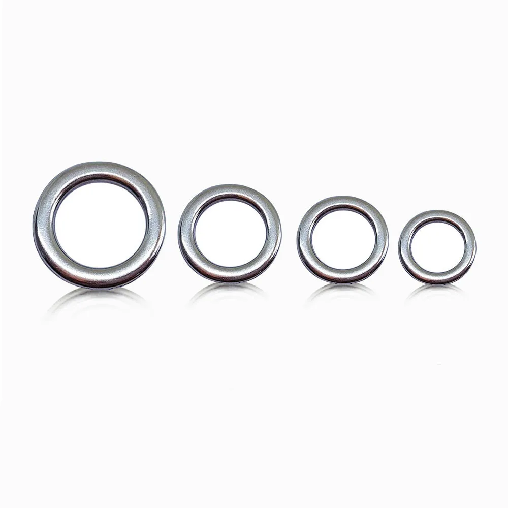 50Pcs-Fishing-Solid-Ring-304-Stainless-Steel-High-Strength-Solid-Loop ...
