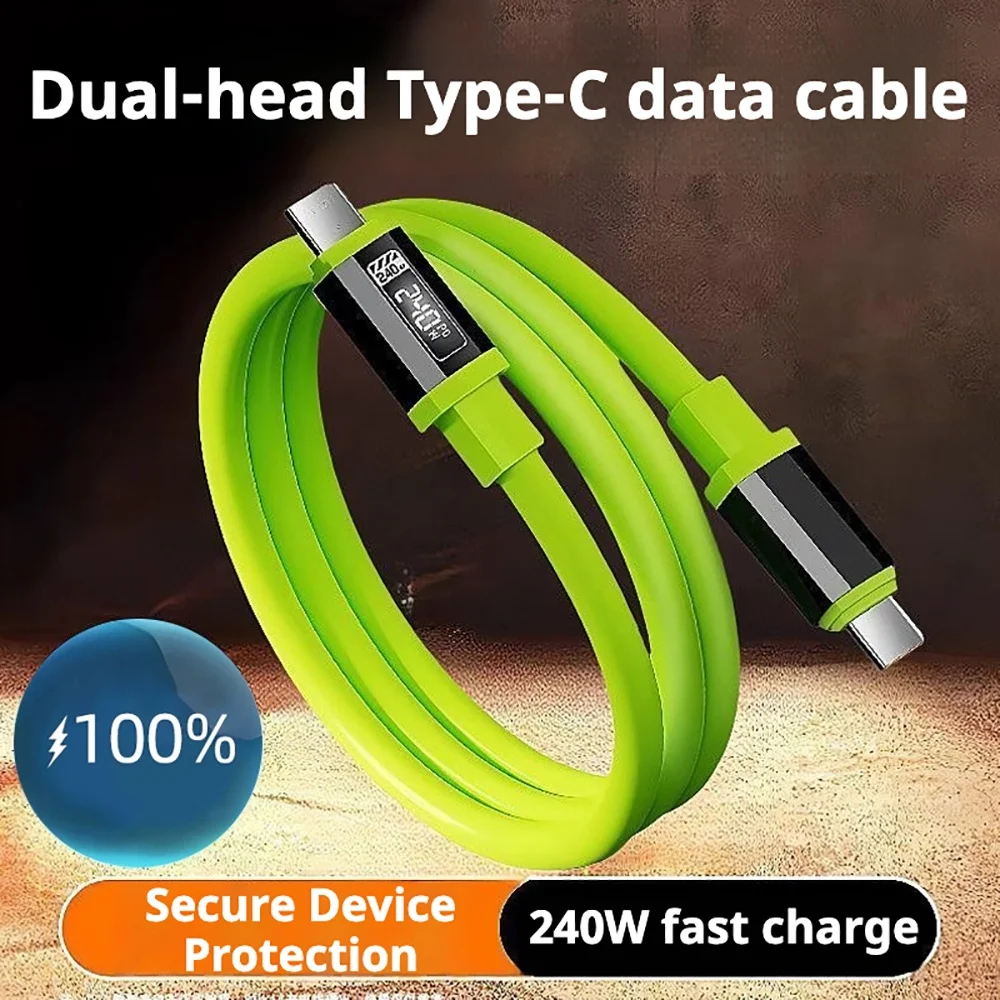 240W Type C To Type C Super Fast Charging Cable Universal High Power ...