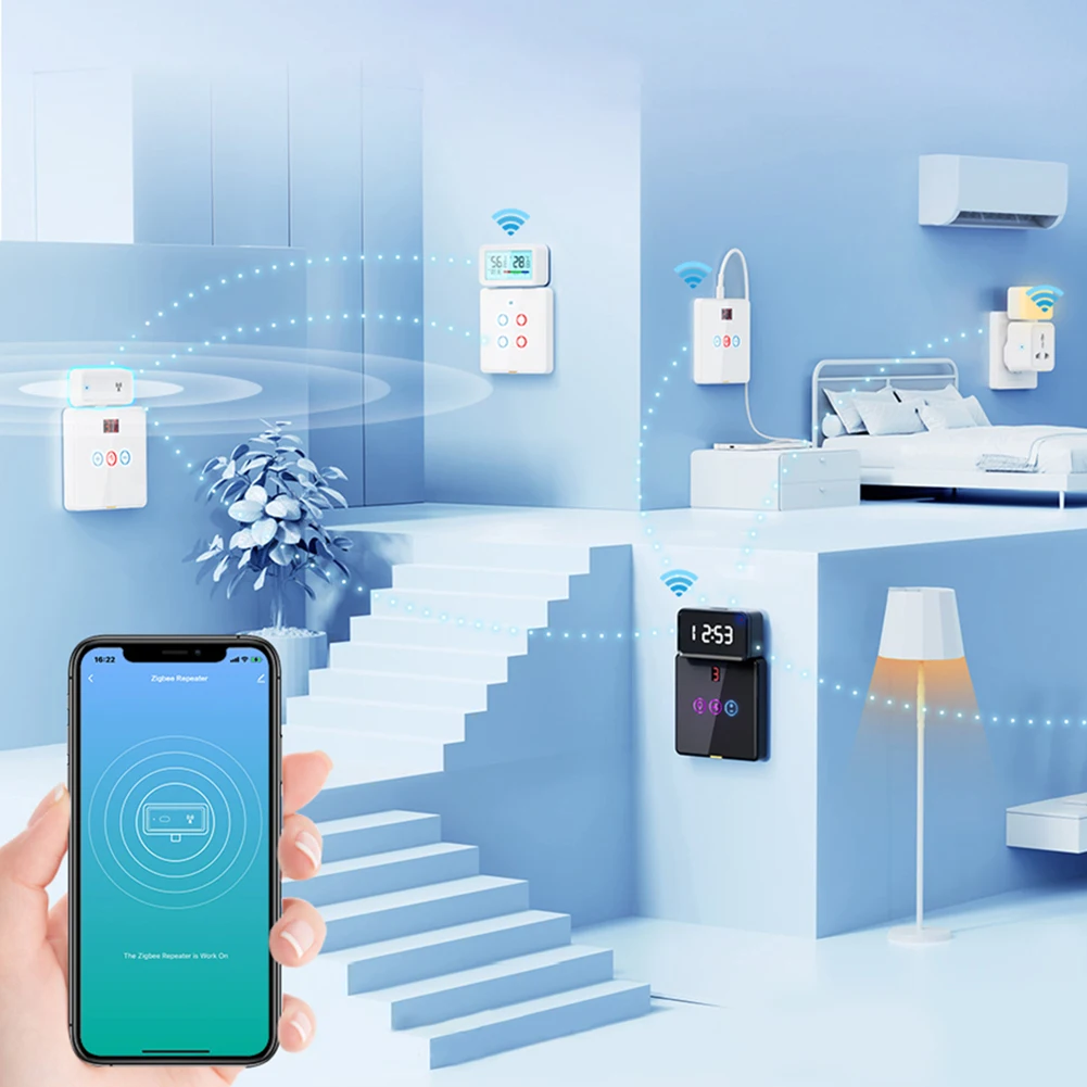 Усилитель Tuya ZigBee, выходная мощность до 20 дБ, повторитель сигнала ...