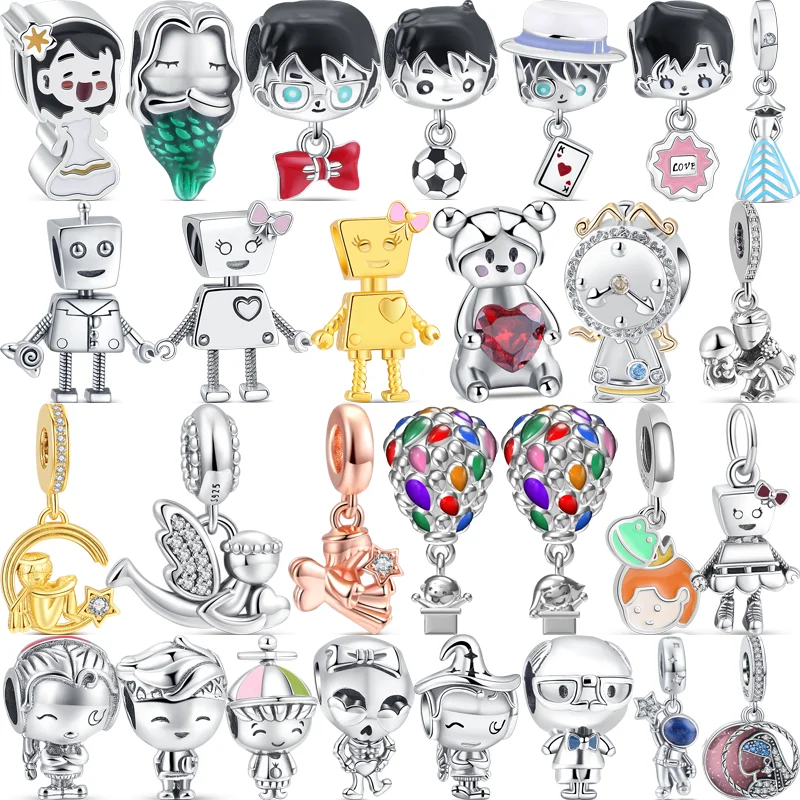 New-925-Sterling-Silver-Robot-Astronaut-Boy-Girl-Angel-Sweet-Family ...