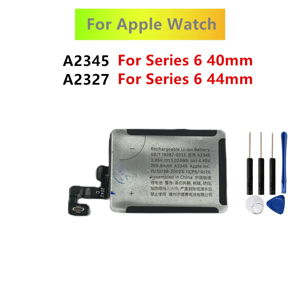 Original Replacement Watch Battery For A2345 For Series 6 40mm, A2327 For Series 6 44mm Smart ...