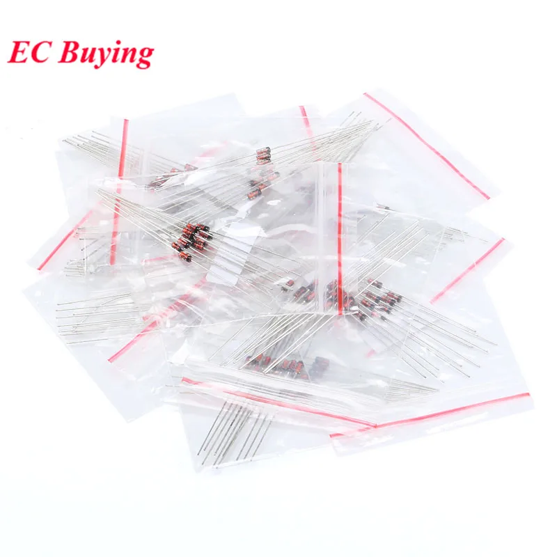 60pcs/lot 1w Zener Diode Assorted Kit 3v-9.1v 3v 3.3v 3.6v 3.9v 4.3v 4.7v 5.1v 5.6v 6.2v 6.8v 8 ...