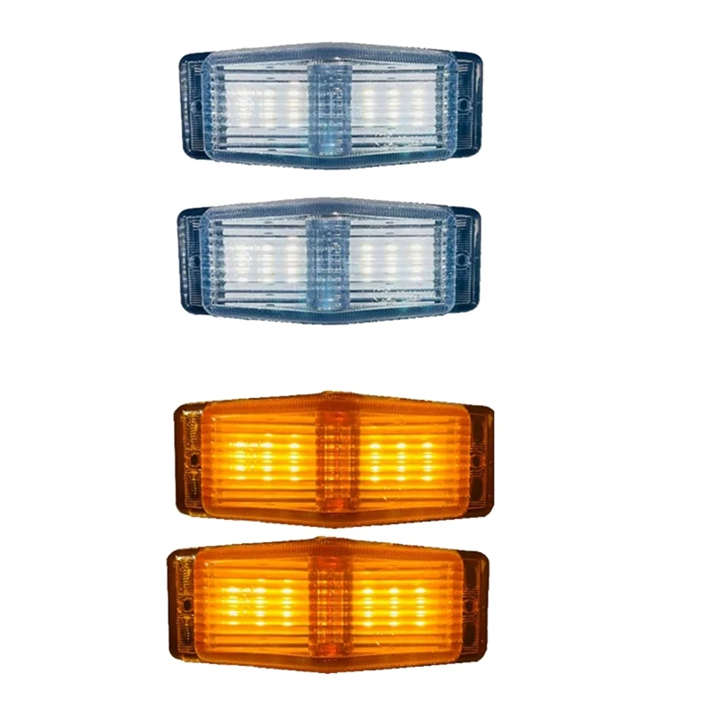 2Pcs LED Marker Lights Front Double Burner Indicator Lampfor Scania ...
