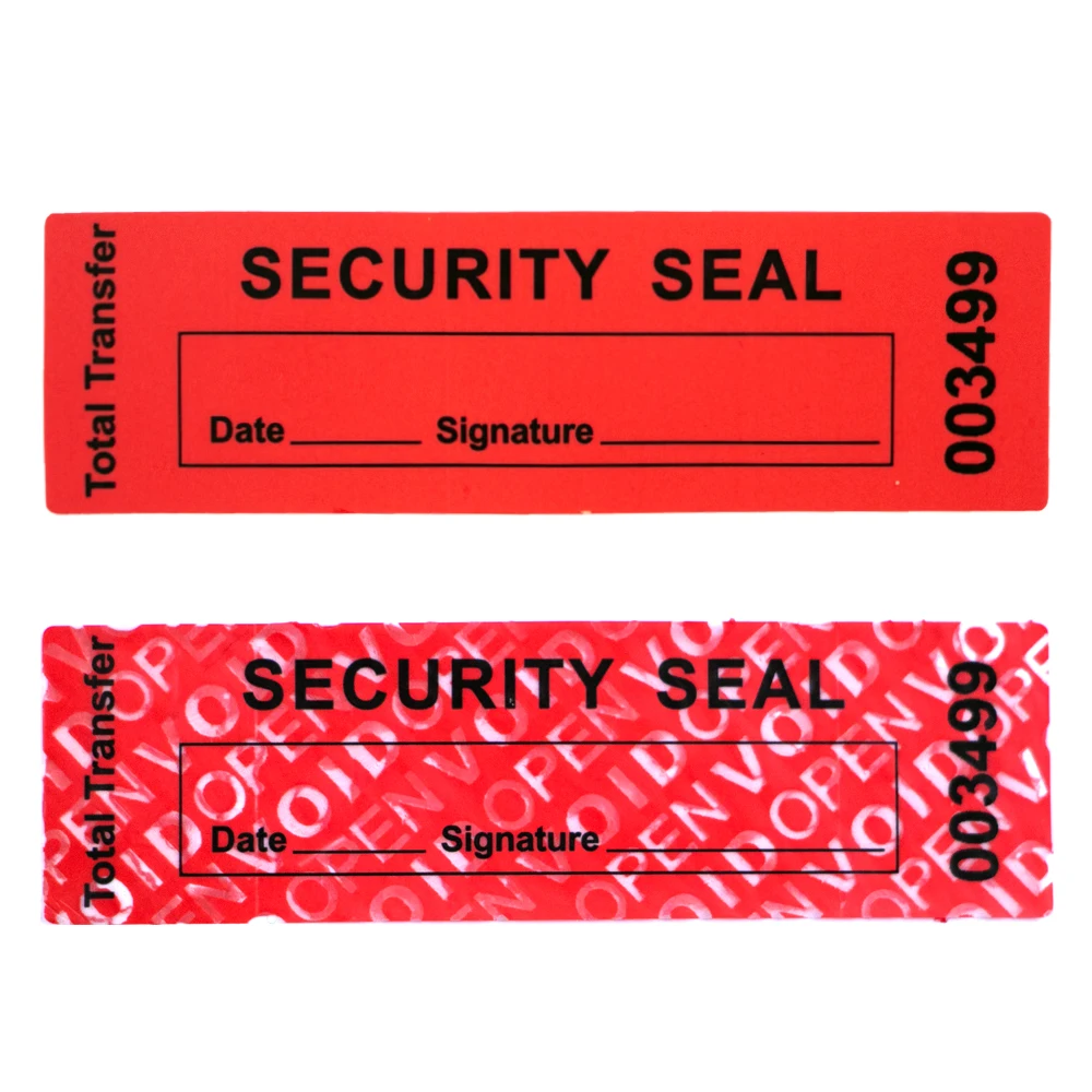 Red Tamper Proof Stickers Non Transfer Security Warranty void Labels ...