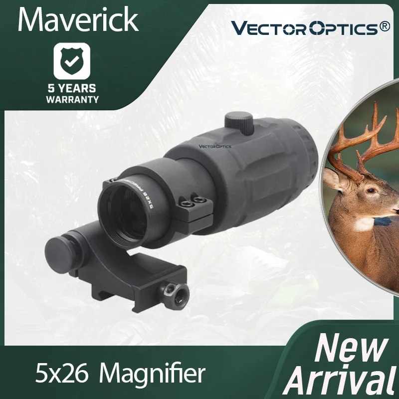Vector Optics Adjustable 5x Magnifier Scope With 30mm Flip To Side ...