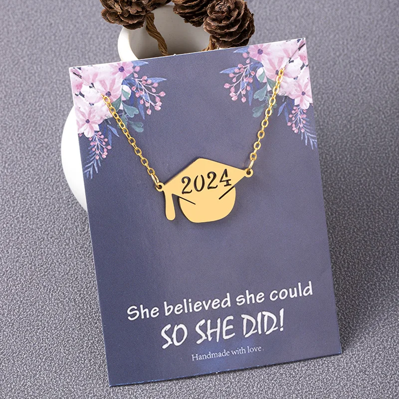 Class-of-2024-Graduate-Necklace-Jewelry-Gold-Silver-Plated-Stainless ...