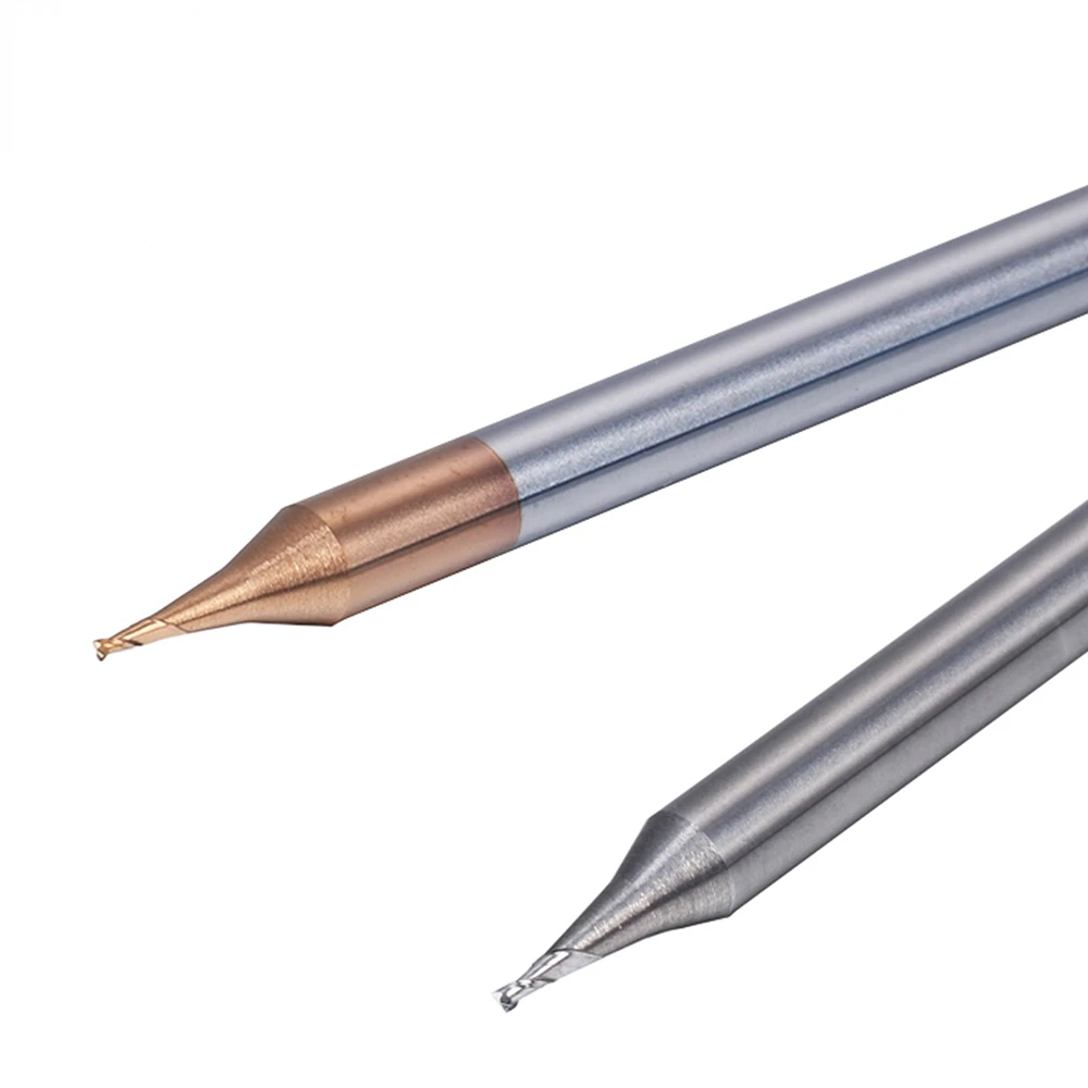 HRC55-Micro-Carbide-End-Mill-2-Flutes-0-2-0-9mm-TiAIN-Micro-Flat-4mm ...