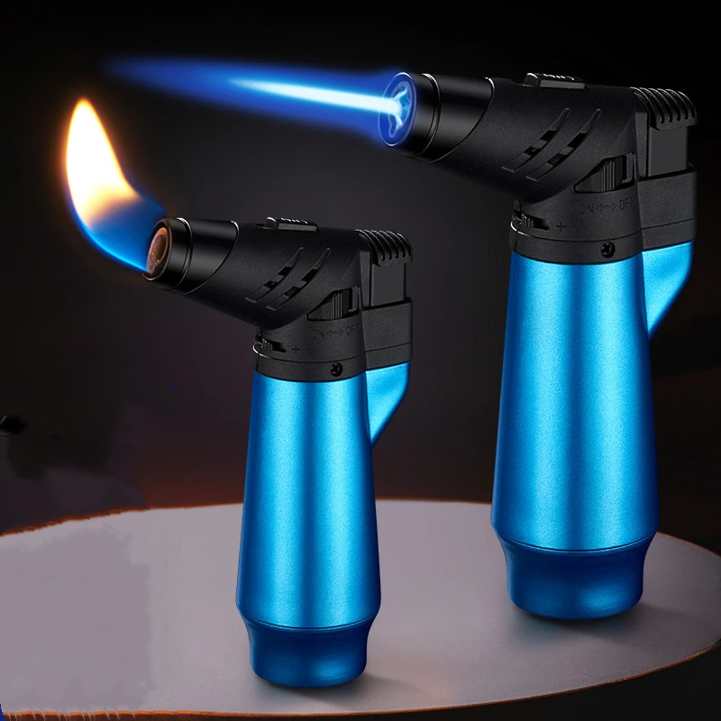 New-Turbo-Torch-Butane-Gas-Lighter-Blue-Flame-Cigar-Lighter-Refillable ...
