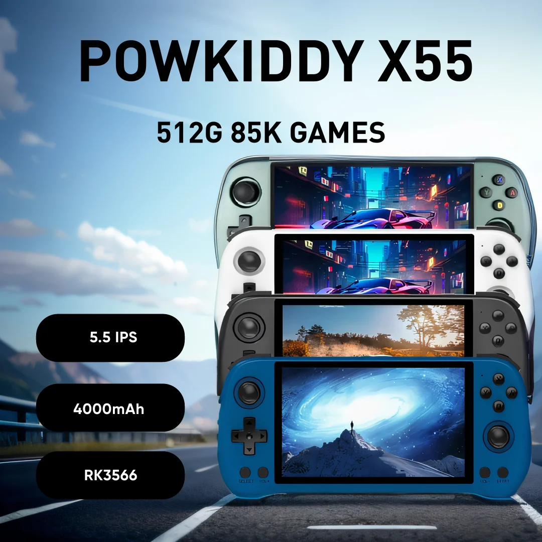 POWKIDDY-consola-de-juegos-port-til-X55-pantalla-IPS-de-5-5-pulgadas ...
