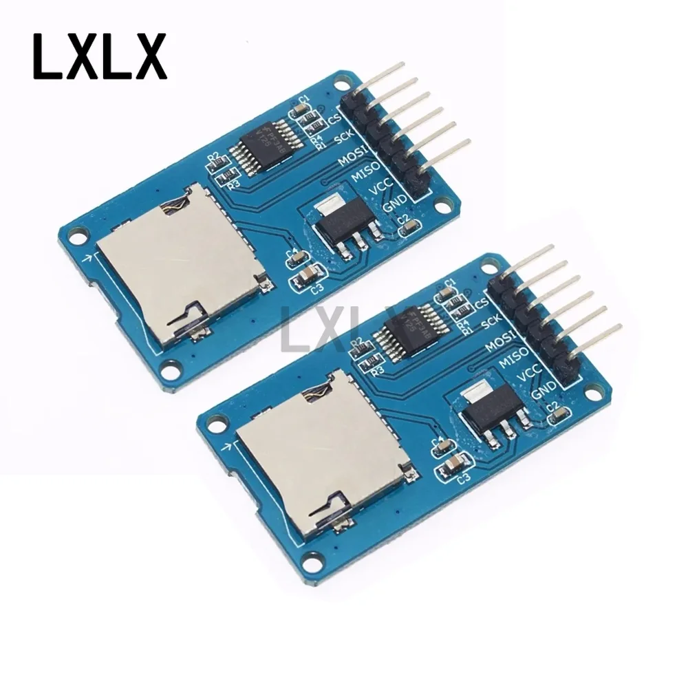 2PCS Micro SD Card Module Mini TF Card Read/write SPI Interface with Level Conversion Power Supply