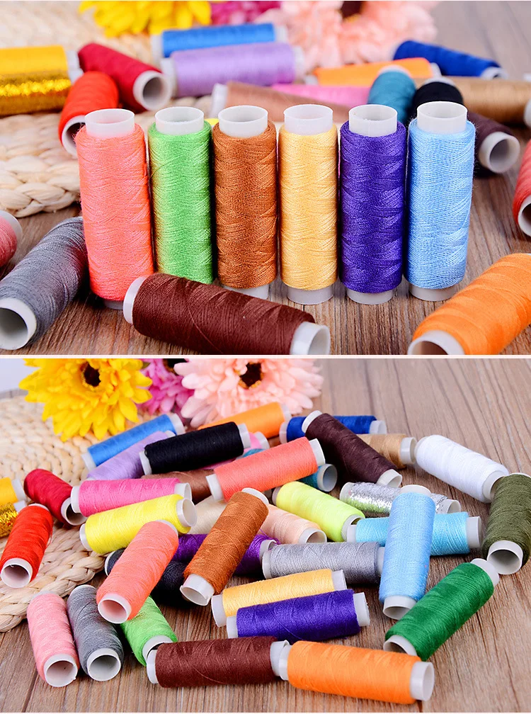 1-39pcs-200yards-Sewing-Thread-Polyester-Embroidery-Thread-Set-Strong ...