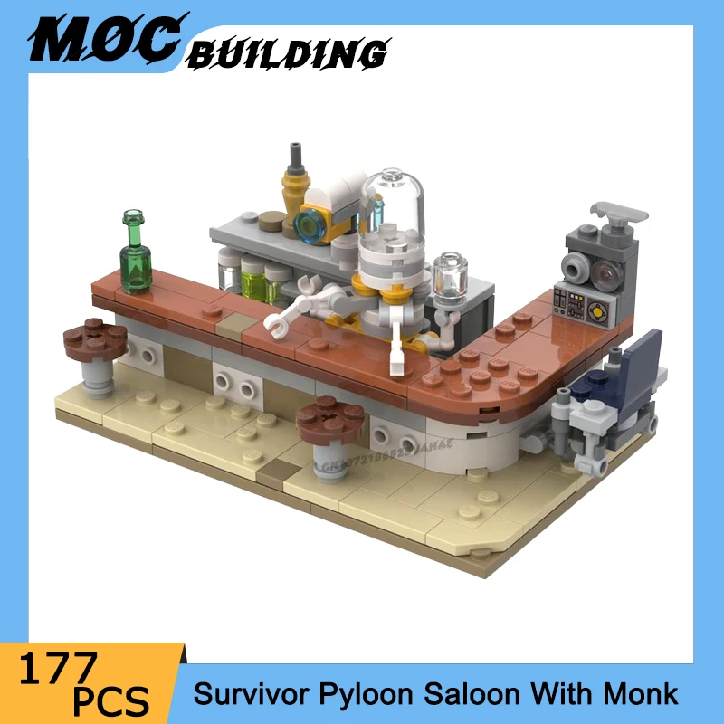 Moc Classic Game War Movie Series Survivor Pyloon Saloon With Monk Bar ...
