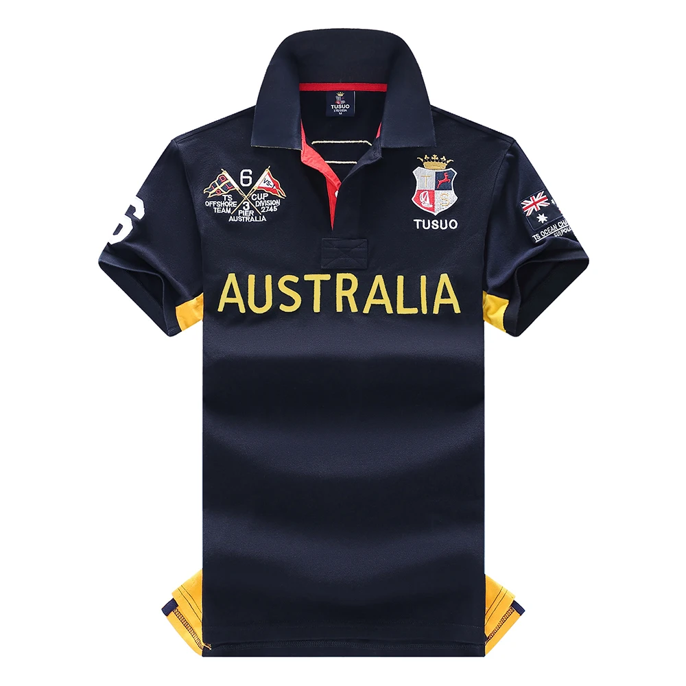 Australian-Polo-Shirts-Men-Embroidered-Polos-Summer-Cotton-Breathable ...