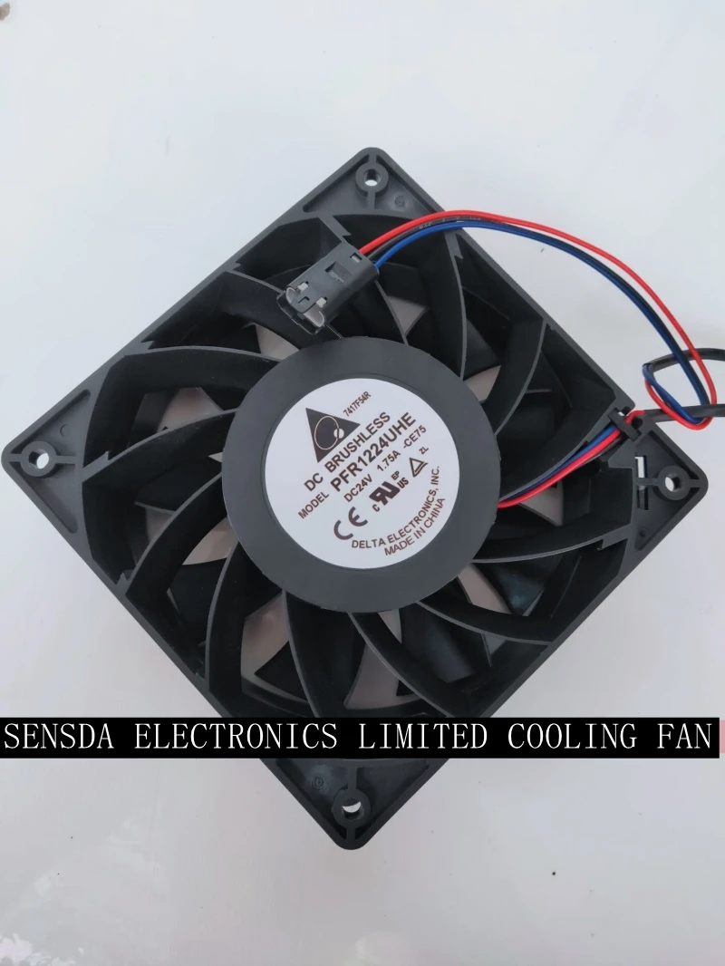 For Delta Electronics PFR1224UHE CE75 DC 24V 1.75A 120x120x38mm 3-Wire ...